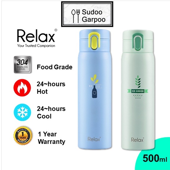RELAX 500ml Thermal Flask SUS304 Stainless Steel/ Termos Bekas Air ...