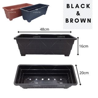 Rectangle Flower Pot / Pasu Bunga Panjang / Pasu Bunga Segi Empat Tepat ...