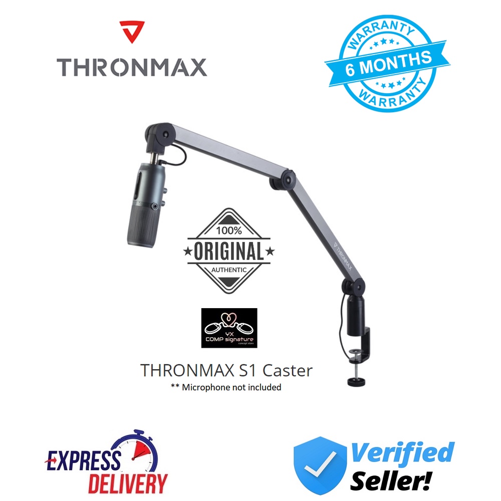 Thronmax Caster S1 Premium Tube-Style Broadcast Boom Arm (Designed for ...