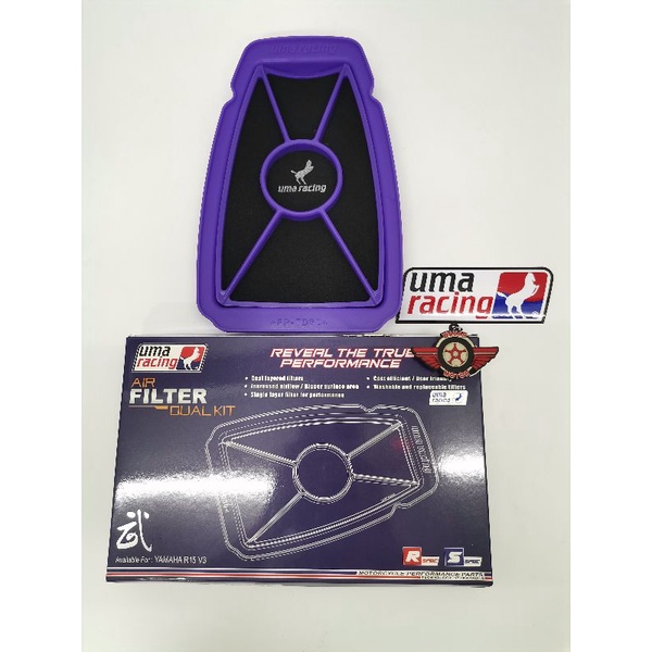 FOR YAMAHA R15 V3 / MT15 UMA RACING AIR FILTER DUAL KIT | Shopee Malaysia