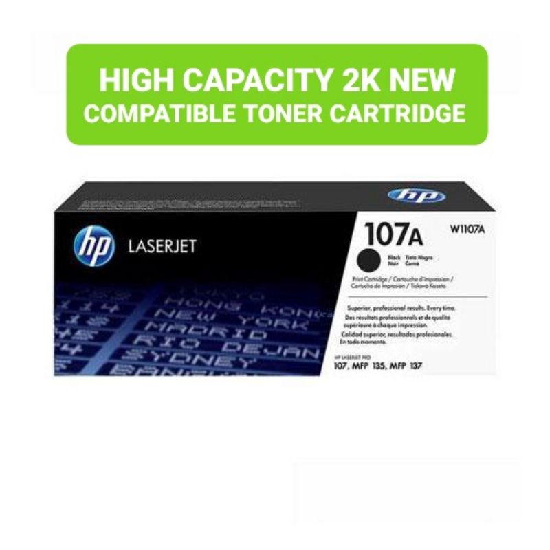 IMPORTED High Capacity Toner for HP W1107 107A W1107A (2K /5K) New ...