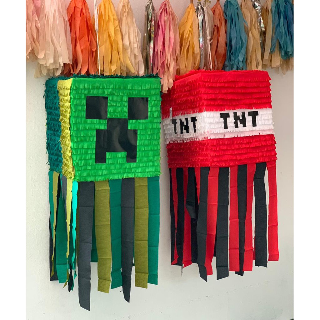 Premium Minecraft Pinata - TNT or Creeper *FREE CANDY & ACCESORIES ...