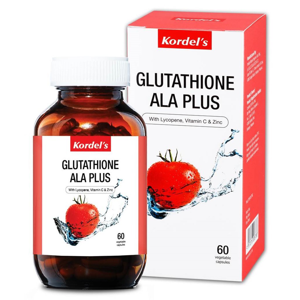 Kordel's Glutathione ALA Plus 60s with Lycopene Vit C & Zinc Skin ...