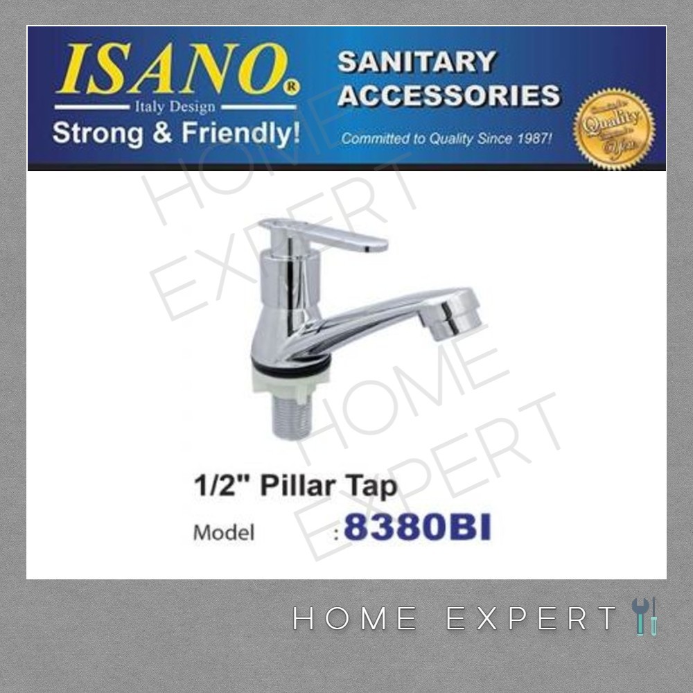 *HOME EXPERT* ISANO 1/2" (15mm) Basin Pillar Water Tap for Bathroom ...