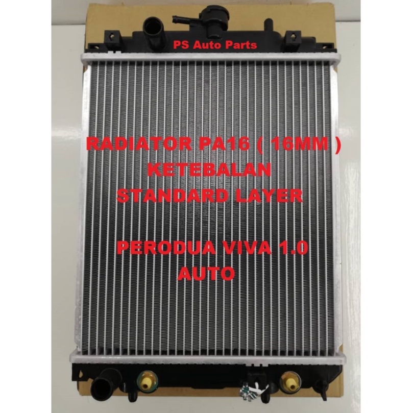 Radiator Perodua Viva 1.0 Auto Tangki Air Kereta Ketebalan PA16 ...