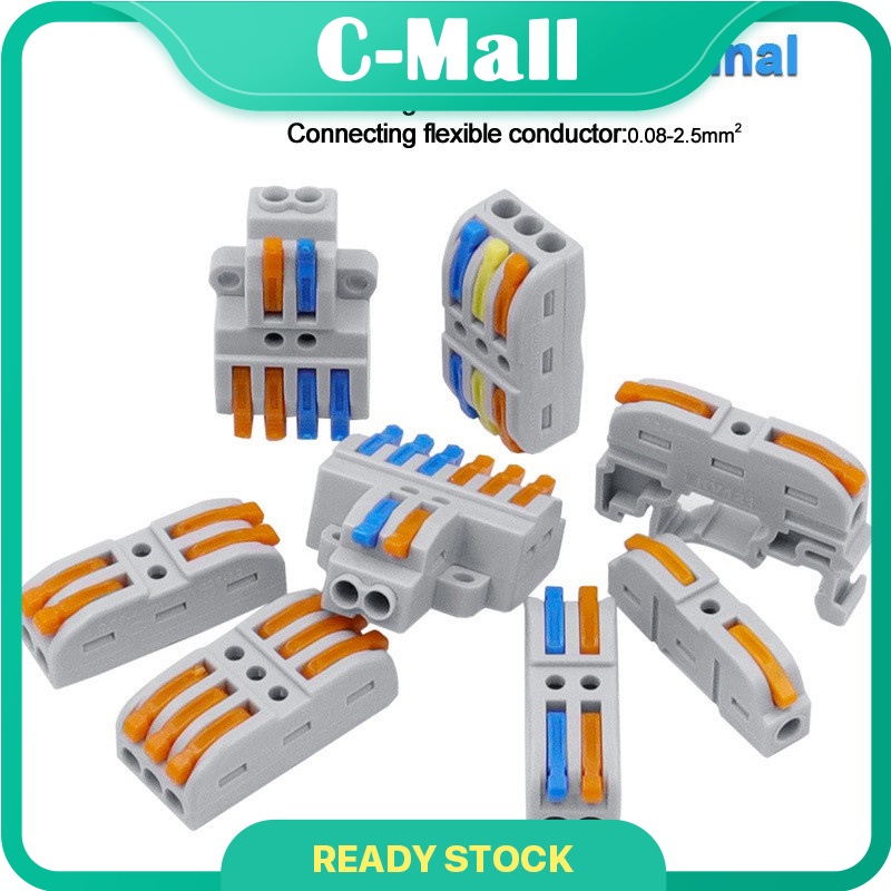 Fast Wiring Cable Connector Reusable Spring Terminal Electric Wire ...