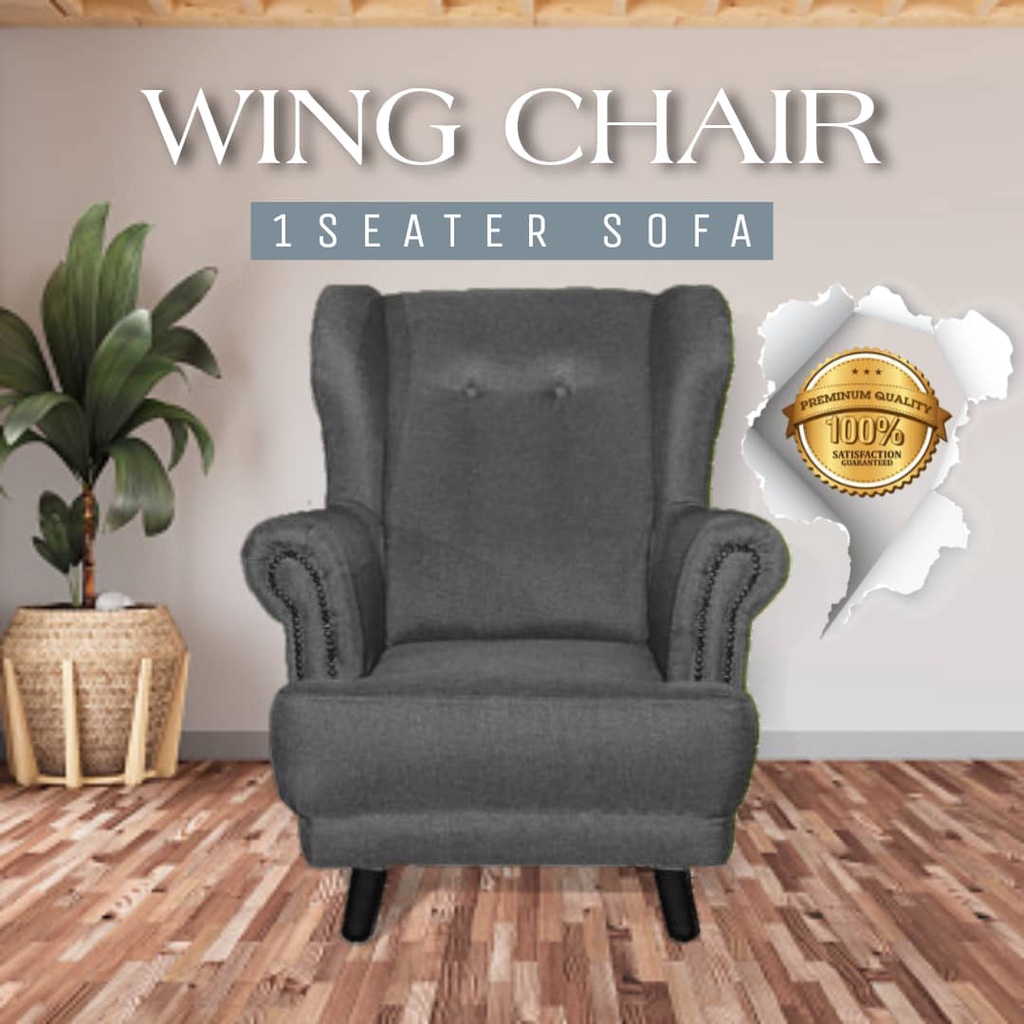 PG HOME:-Scandinavian Nordic Wing Chair/Arm chair/1 Seater Sofa ...