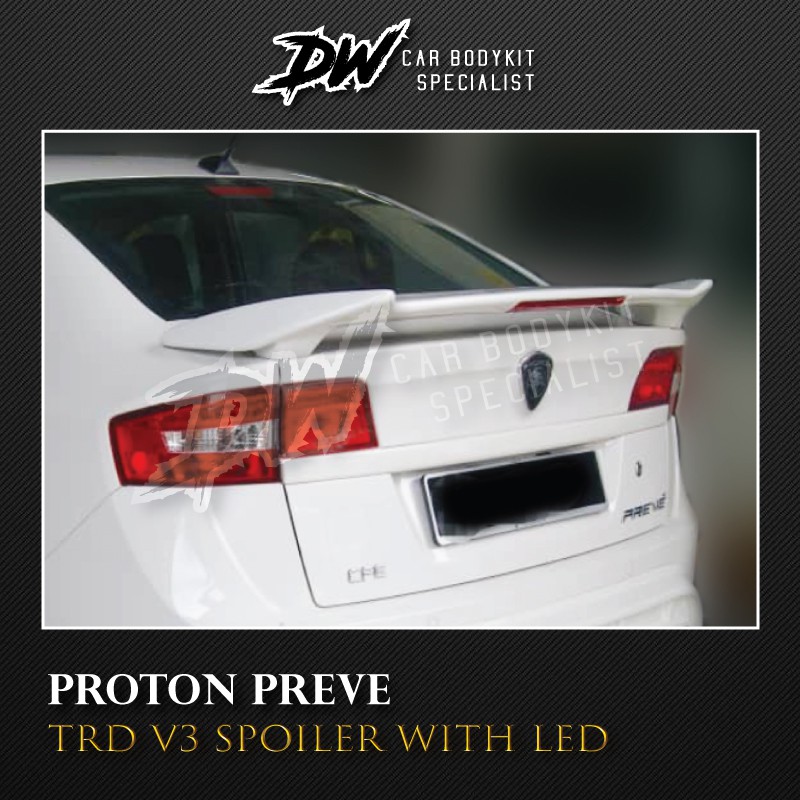 Proton Preve Trd V3 Spoiler With LED | Shopee Malaysia