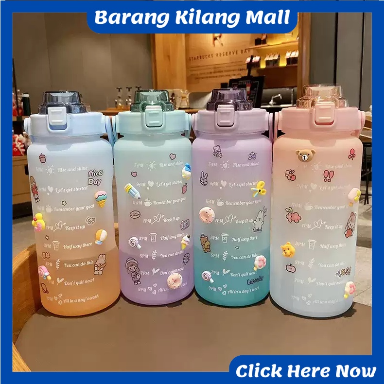 Botol air straw botol air sejuk Botol air 2L water bottle Botol Air ...