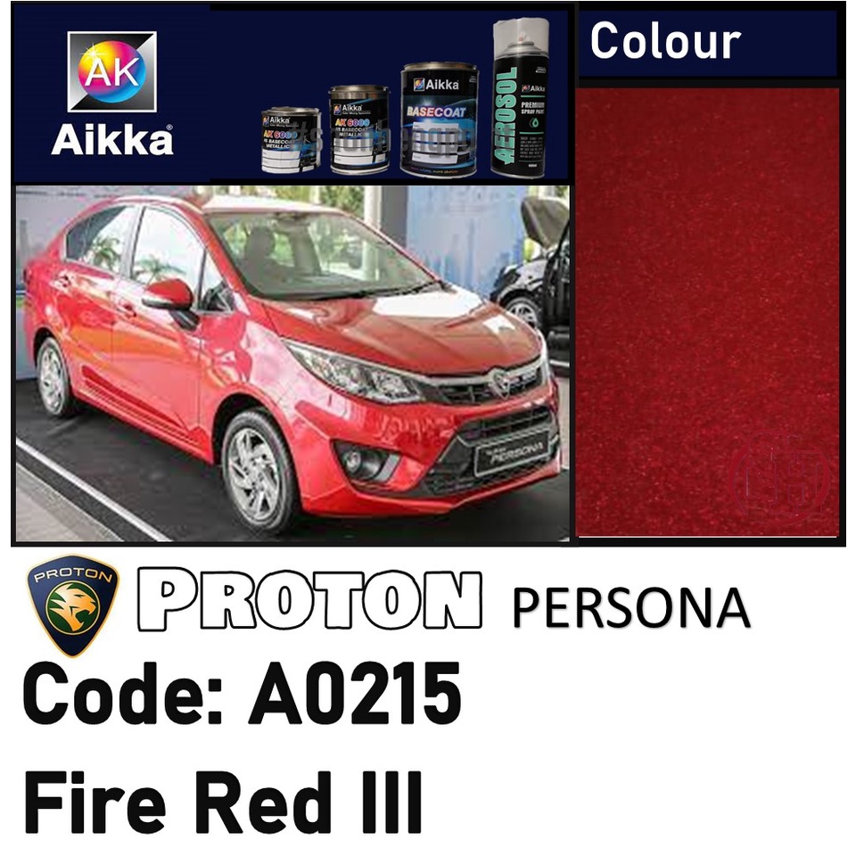PROTON PERSONA Fire Red III A0215** Crystal /Aikka Oem Factory Colour ...