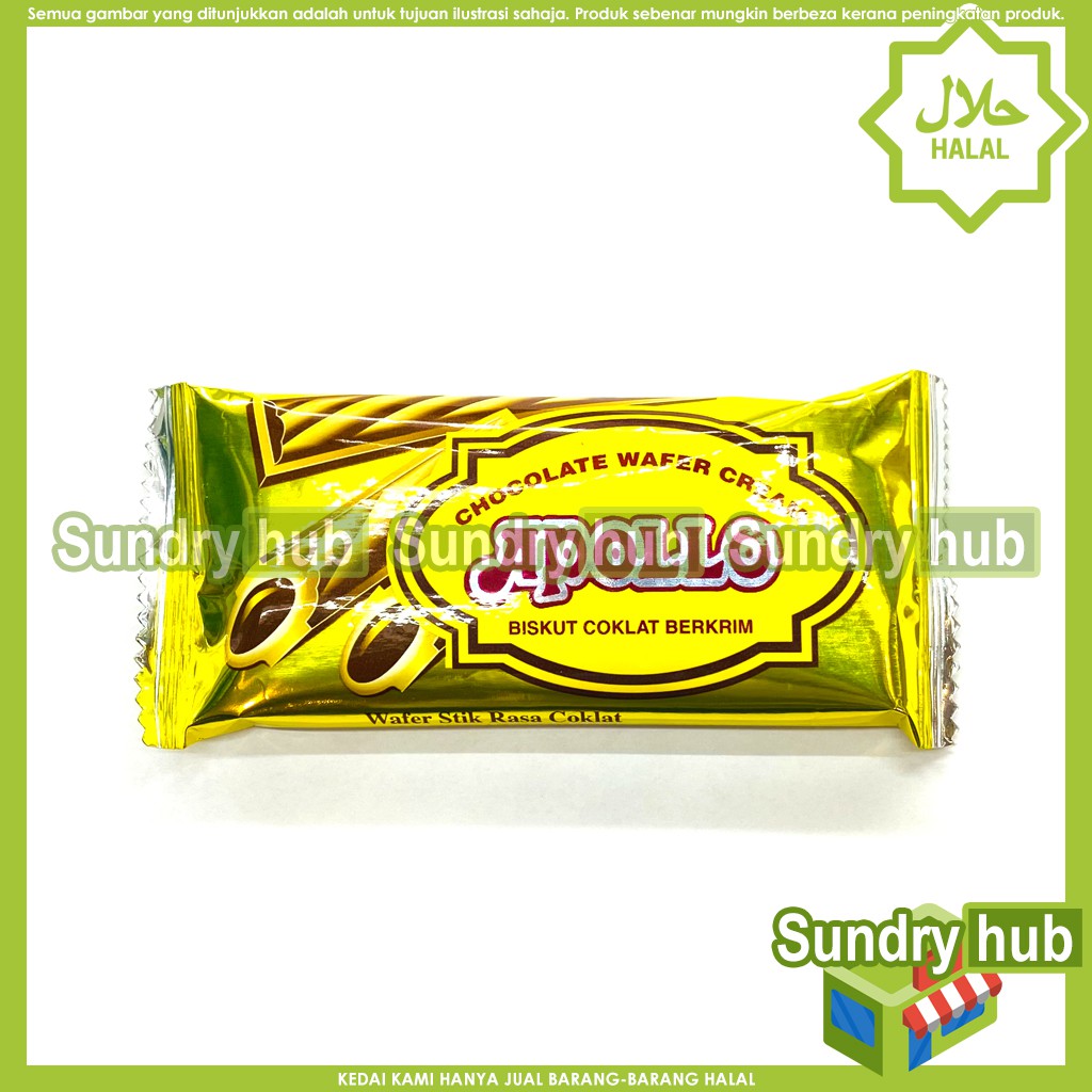 Apollo Chocolate Wafer Cream 11g Buatan Malaysia Halal | BeeCost