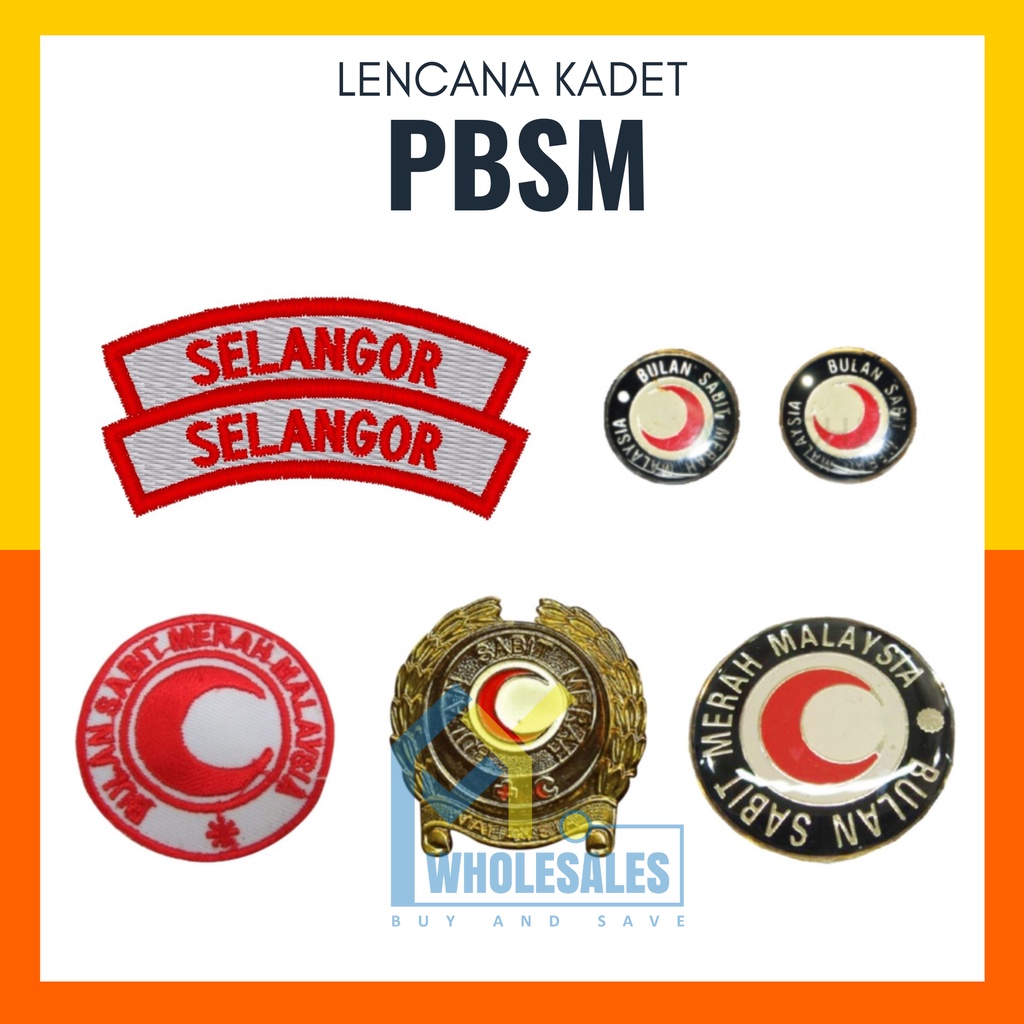 LENCANA KADET PERSATUAN BULAN SABIT MERAH / BADGE PBSM ( FULL SET ...