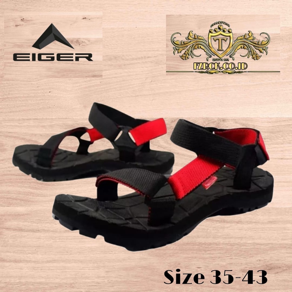 PRIA HITAM Eiger Black polos/Sandal Gunung/Eiger Store Original Premium ...