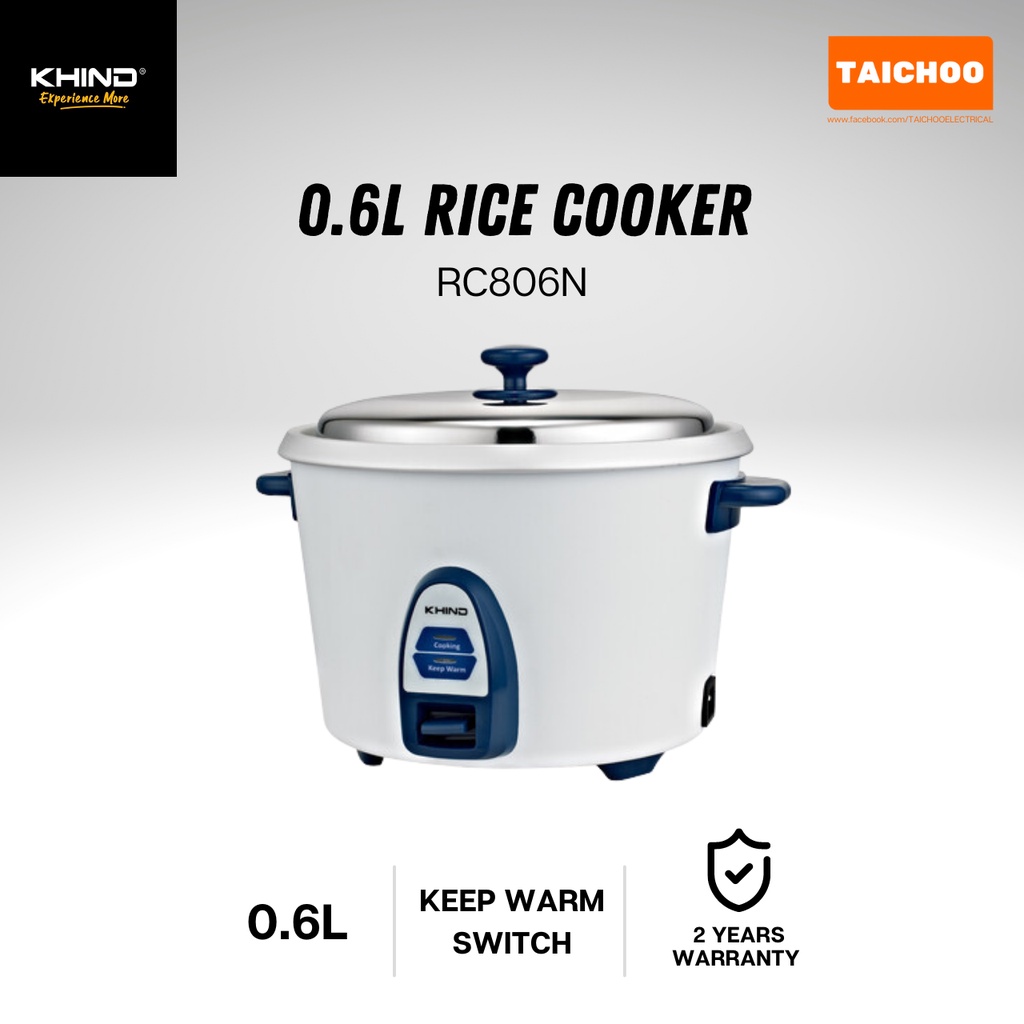 Khind Electric Rice Cooker 0.6L RC806N | Shopee Malaysia