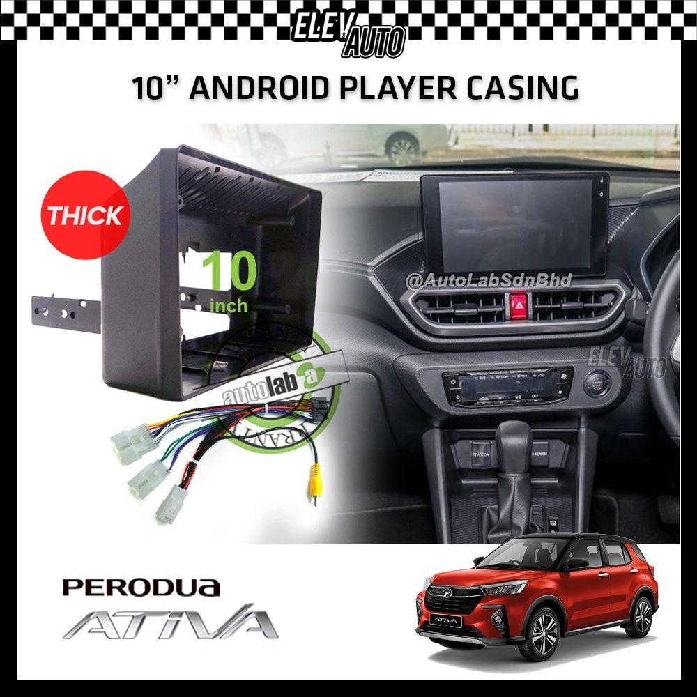 Perodua Ativa 10" Android Player Casing with Socket (THICK) | Shopee ...