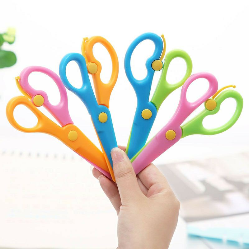 Children Scissors Kids Safety Scissors Stationary Cute Cartoon Glue ...