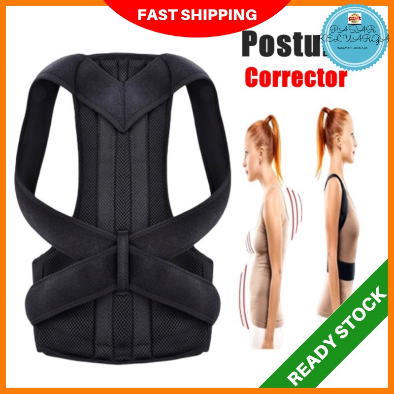 [READY STOCK] Adjustable Back Brace Posture Corrector Back Support ...