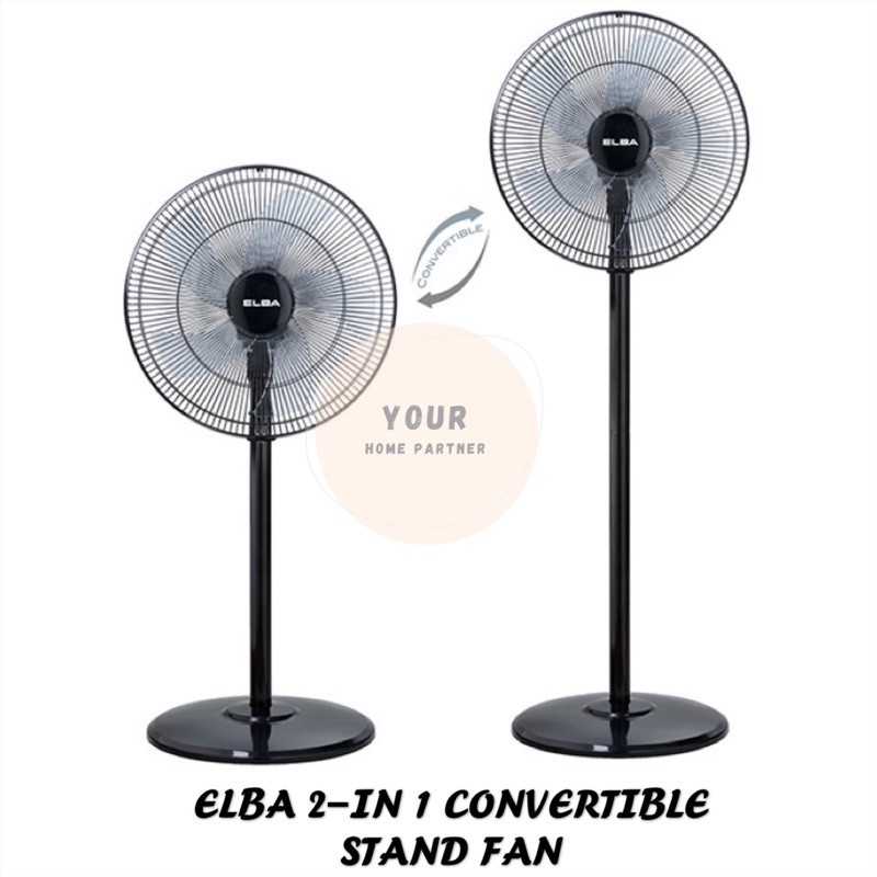 Elba 2-IN-1 Convertible Stand Fan 16 inch ESF-H1648(BK) | Shopee Malaysia