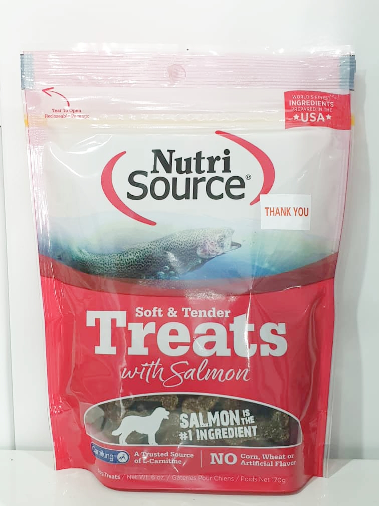 Nutri Source Soft & Tender Salmon Dog Treats / Dog Snack 6oz (170g ...