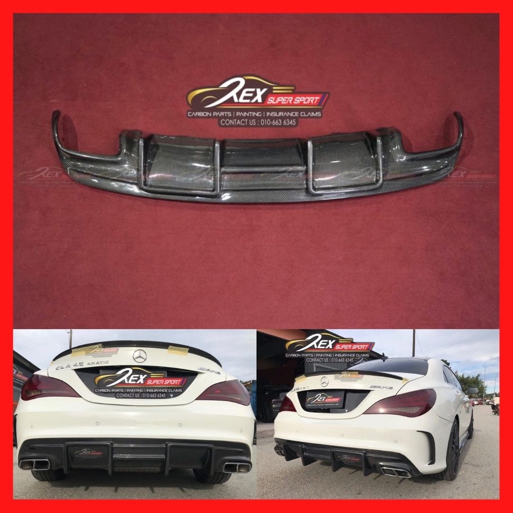 Mercedes CLA W117 180 200 250 45 AMG Rear Diffuser FD Carbon / Forged ...