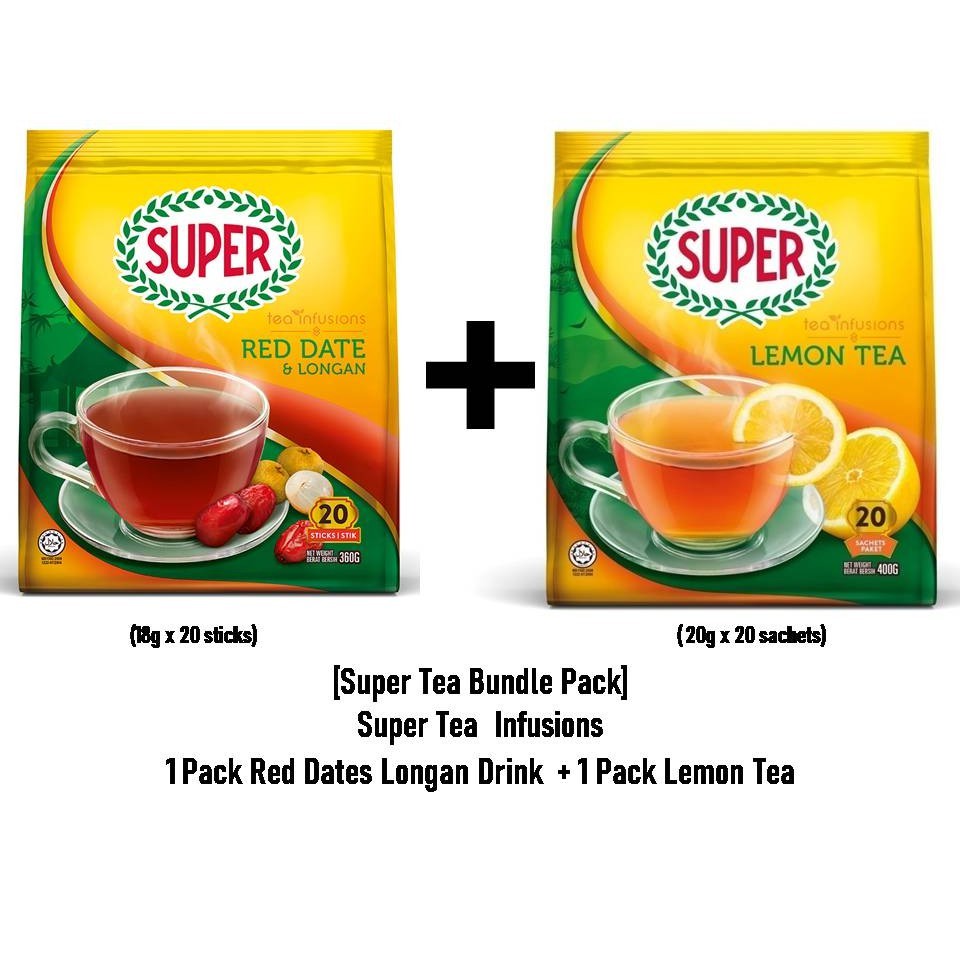 [Super Tea Bundle Pack] Super Tea Infusions(1 Pack Red Dates Longan ...