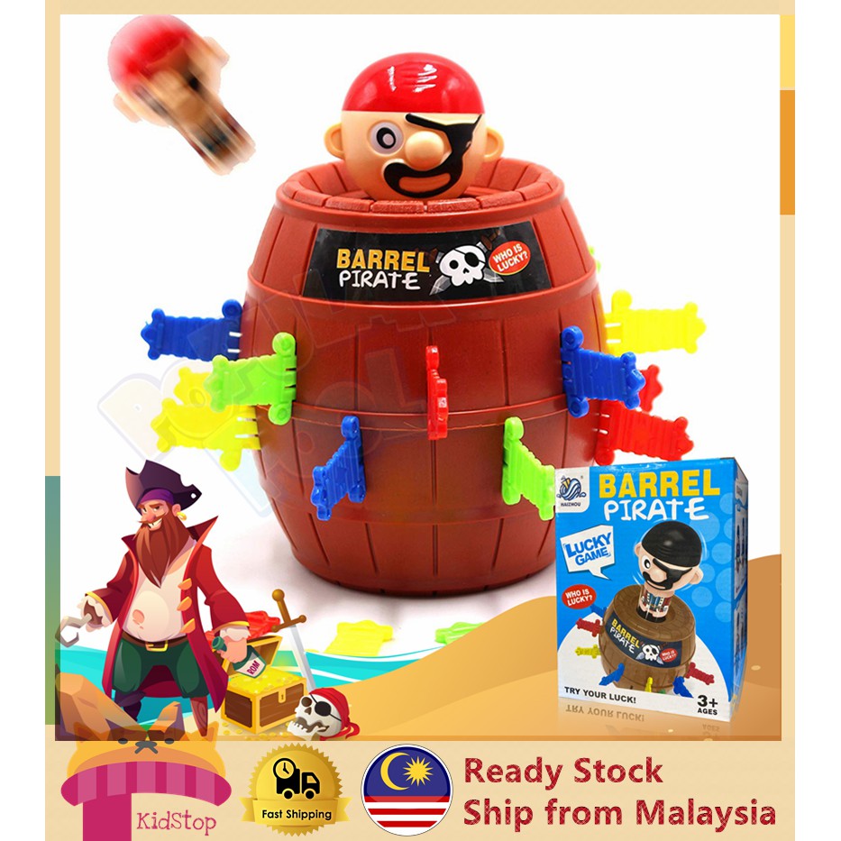 Barrel Pirate Large Size 2 in 1 Buccaneer Pop Up Barrel Toy Party ...