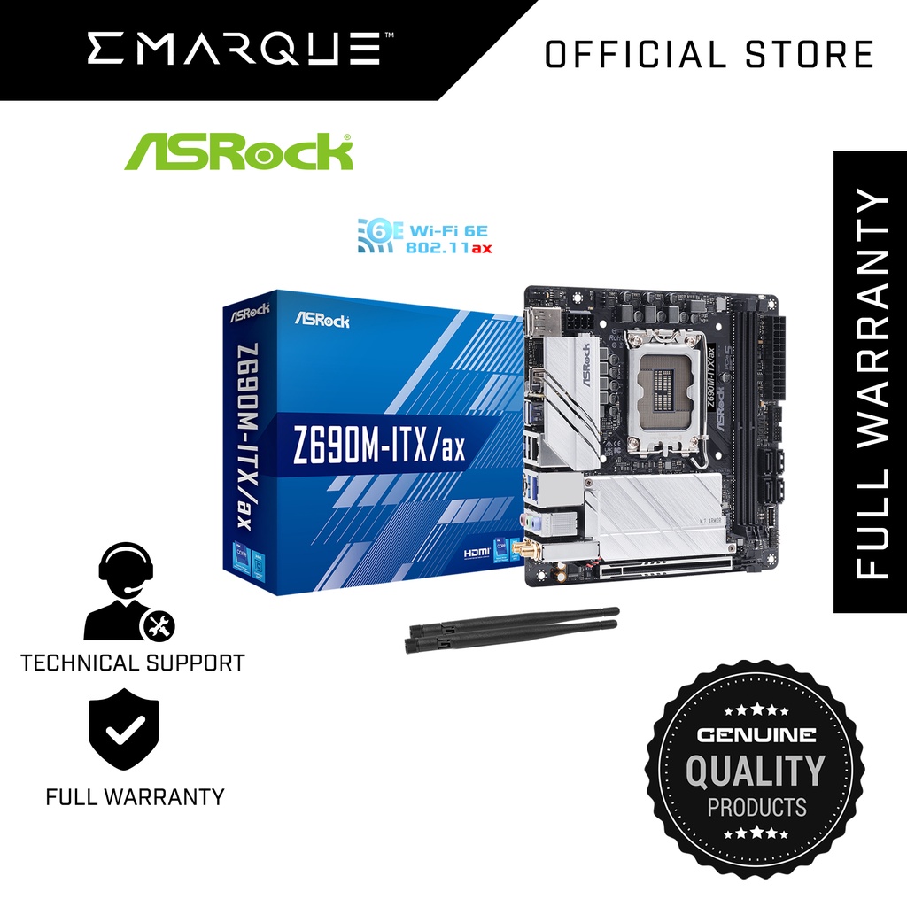 // ASRock Z690M ITX/ax - PC Motherboard // | Shopee Malaysia