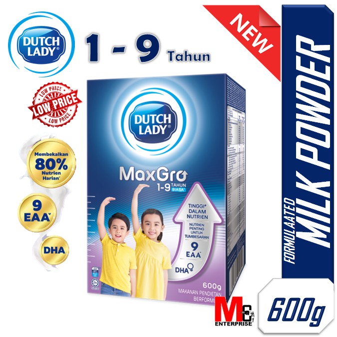 Dutch Lady MaxGro 1-9 years 600g | Shopee Malaysia