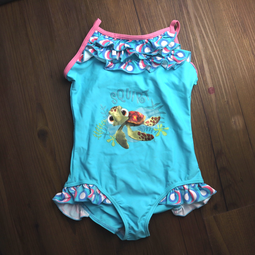 (Size:M-L)Disney Pixar Finding Nemo Girl Blue Swimsuit Swimwear Squirt ...