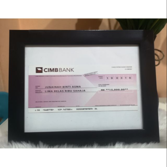 Mock up cheque cek hantaran cek replica Replica Cheque | Shopee Malaysia