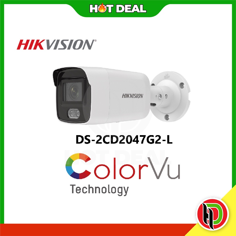 Hotdeal Hikvision DS-2CD2047G2-L / DS-2CD2047G2-LU ( Mic) 4 MP ColorVu Fixed Mini Bullet Network ...