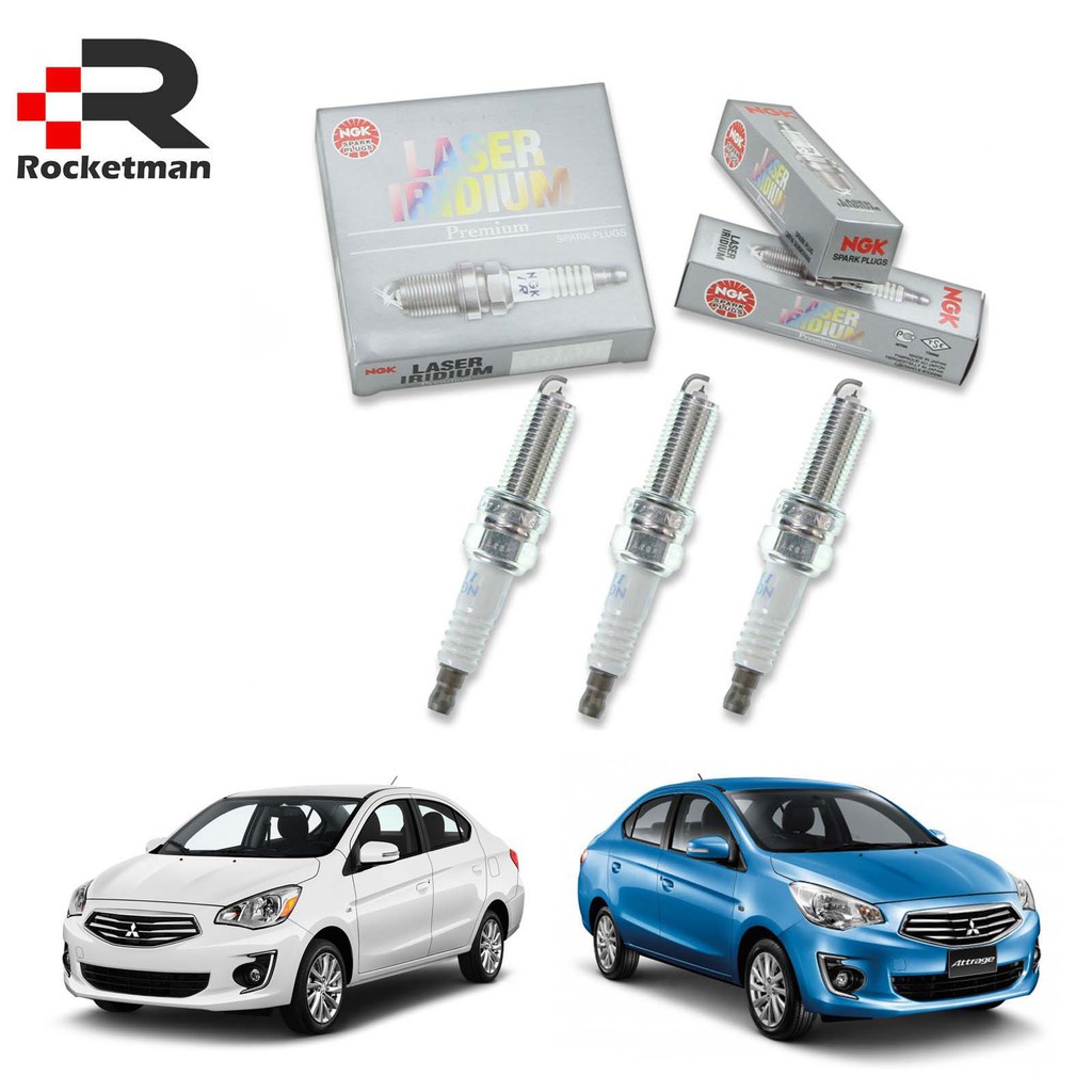 NGK LASER IRIDIUM SPARK PLUG MITSUBISHI MIRAGE ATTRAGE (3PCS) (LZFR5BI ...