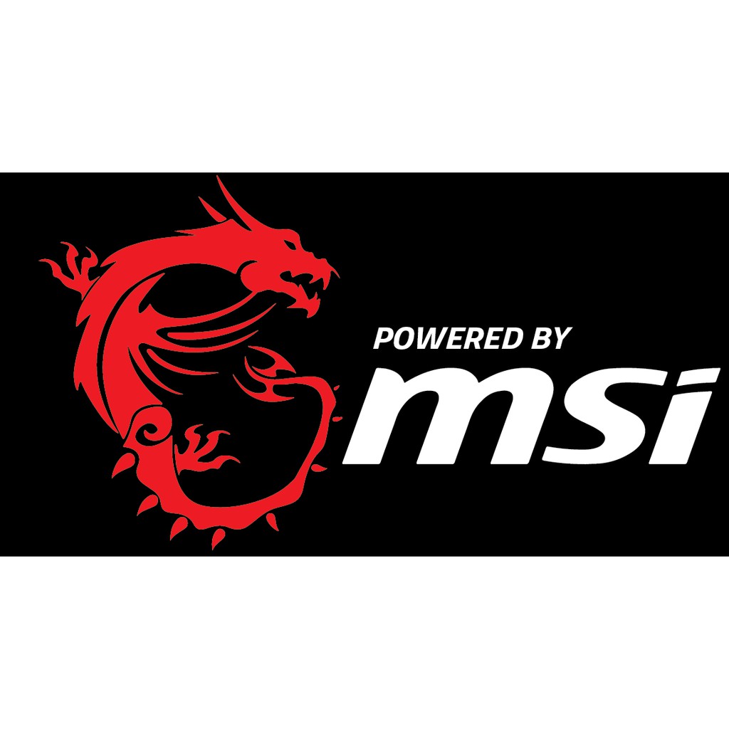 POWERED BY MSI STICKER, STICKER GAMING,STICKER CPU CASE,STICKER ...
