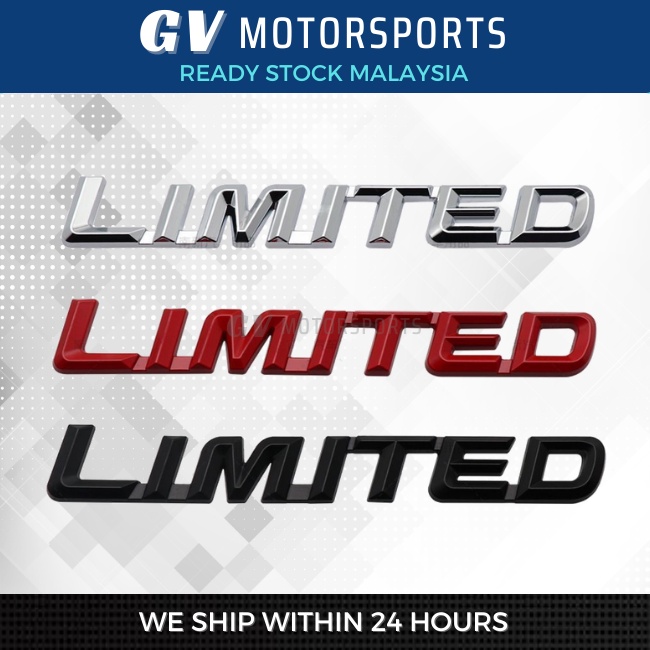 READY STOCK Metal LIMITED Letter Car Auto Side Rear Trunk Lid Emblem ...