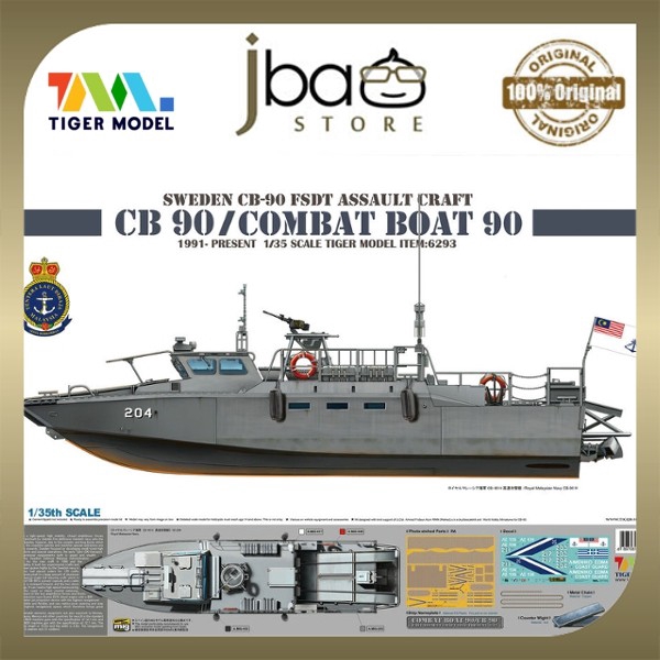 Tiger Model 1/35 CB90 Combat Boat 90 Sweden Fast Assault Craft CB 90 ...