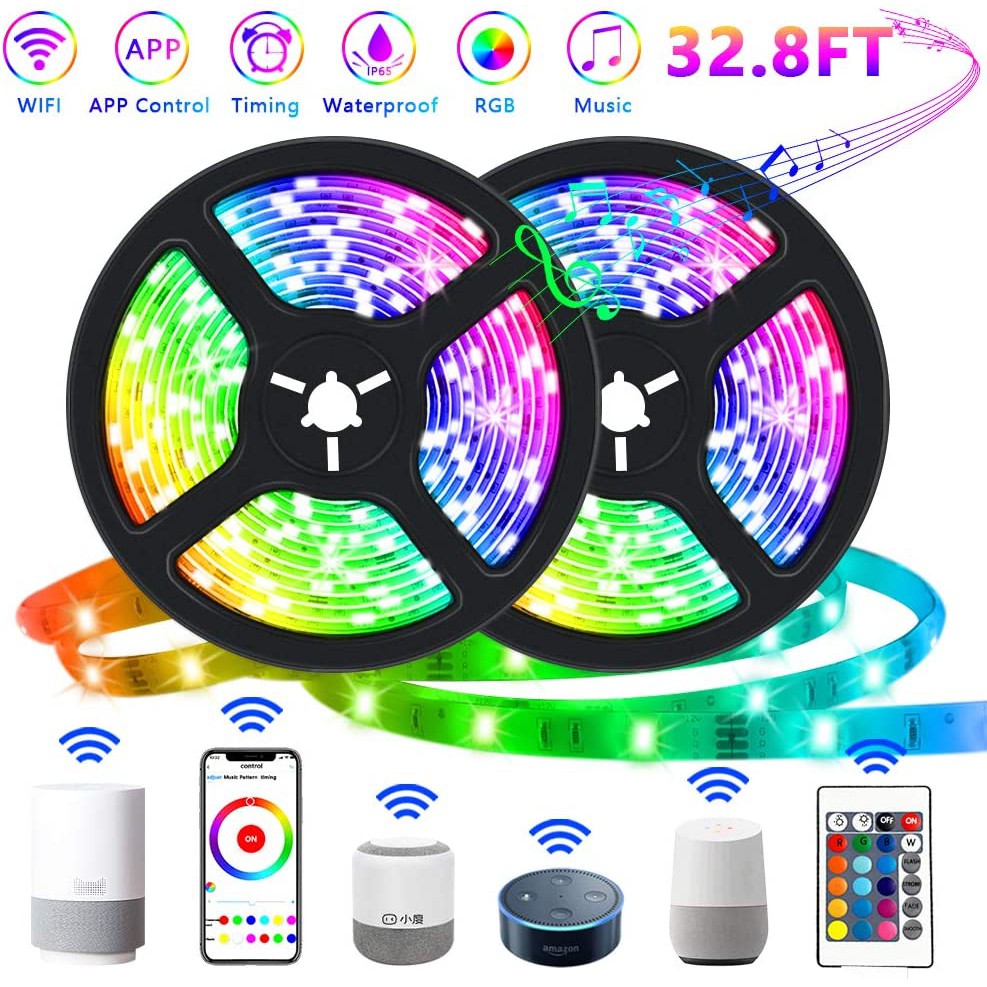 BEST LED RGB WIFI SMART LED Strip Waterproof DC 12V LED Ribbon Flexible ...