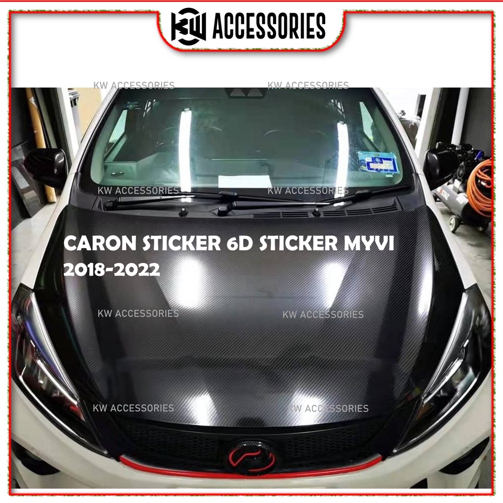 Myvi New 6D Car Carbon Fiber Wrap Bonnet Body Myvi Axia Viva 152cm X ...