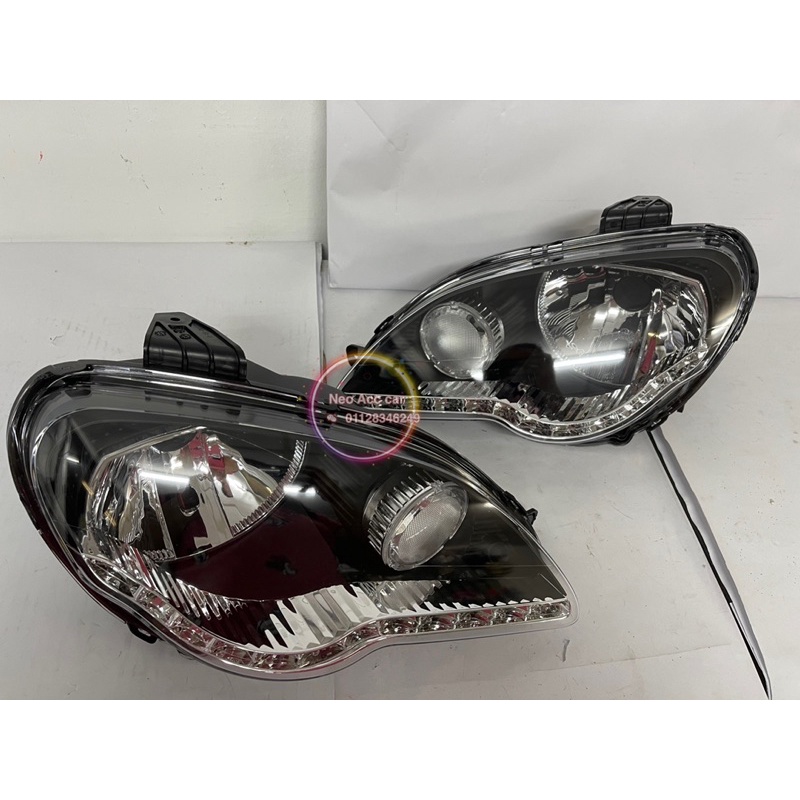 Proton Gen 2 Persona Headlamp With Led Black 1set kiri kanan | Shopee ...