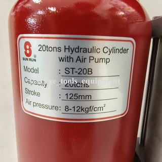 SUNRUN Air Bottle Jack HYDRAULIC CYLINDER WITH AIR PUMP 20TON Taiwan ...