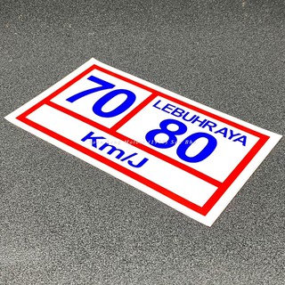 PUSPAKOM STICKER HAD LAJU LEBUHRAYA 70/80 KM/J STICKER | Shopee Malaysia