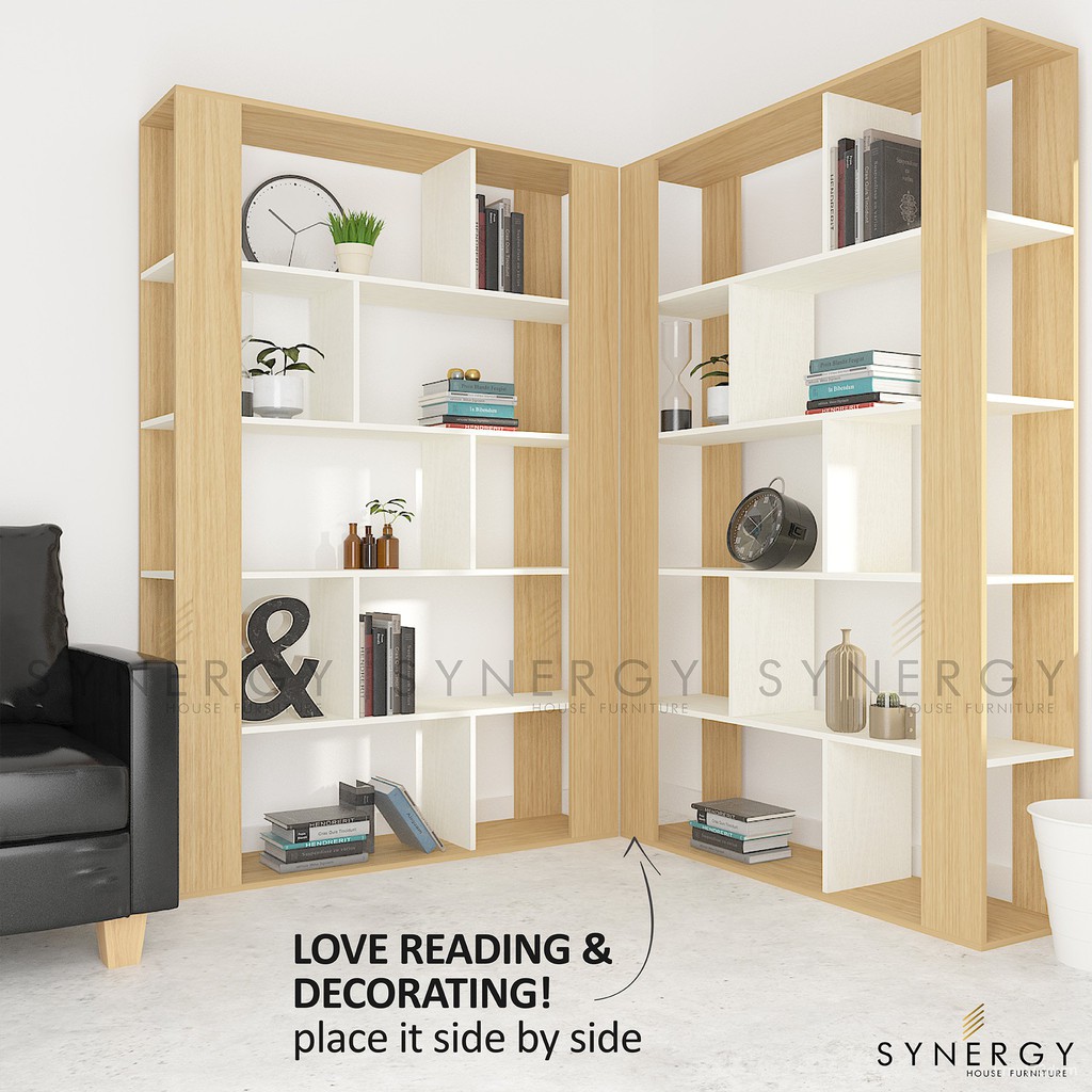 Bookshelf / Rak Buku / Divider Rack / Office Rack / Bookcase / Wooden ...