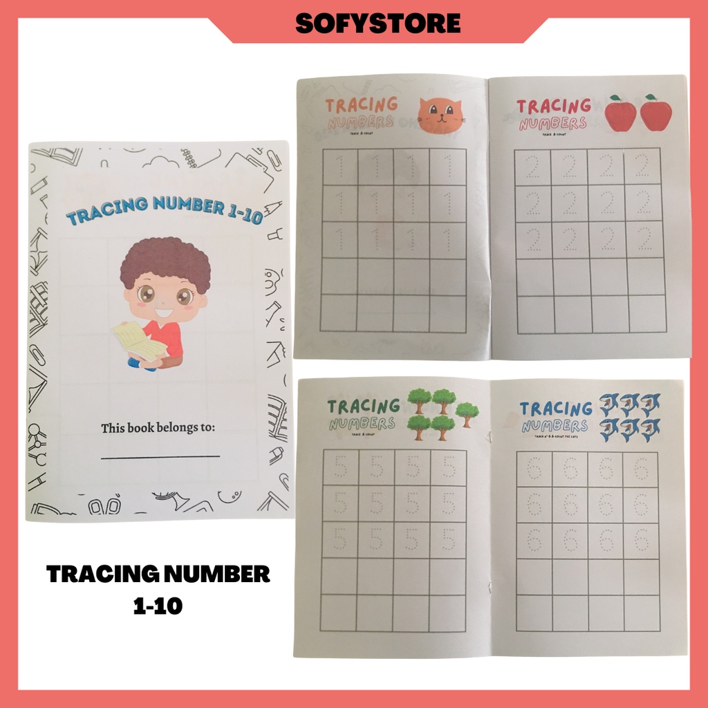 Buku latihan NOMBOR 1-10 worksheet mari menulis NOMBOR latihan awal ...