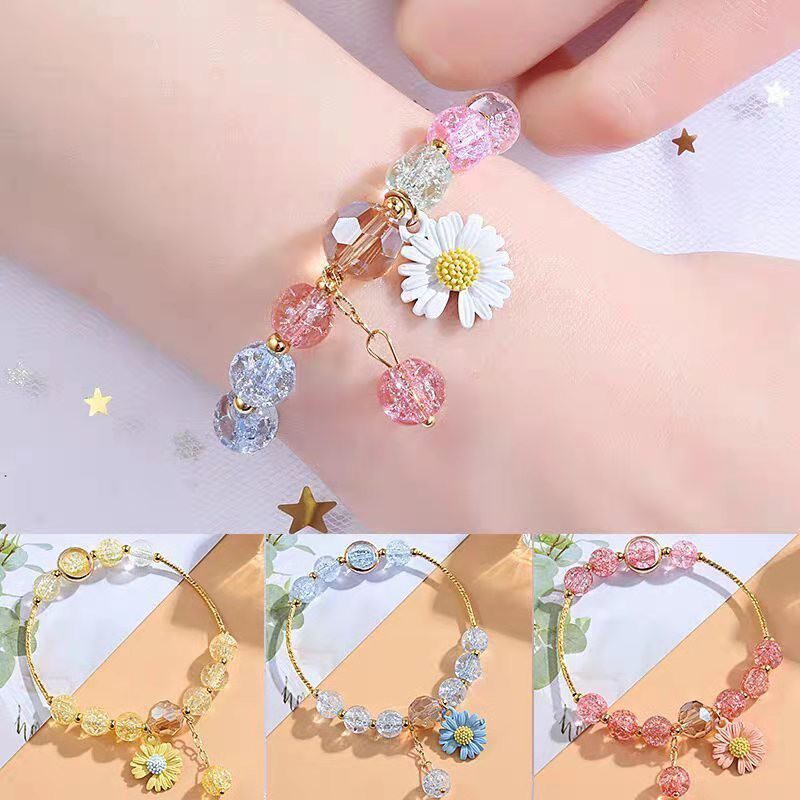 New Small Daisy Pendant Bracelet Women Girls Fresh Students Sun Flower ...