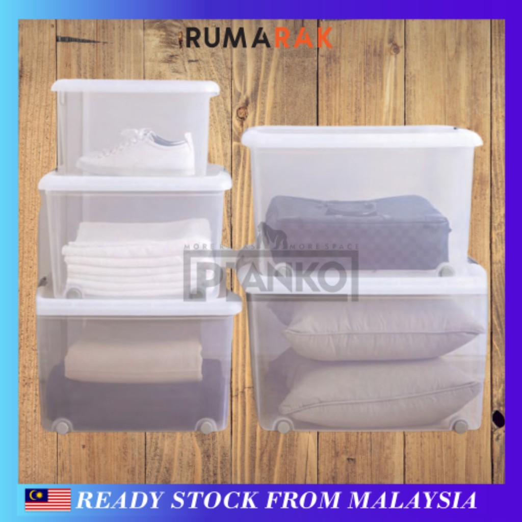 Readystock Bekas Simpanan Plastik Container Storage Box Transparent Box ...