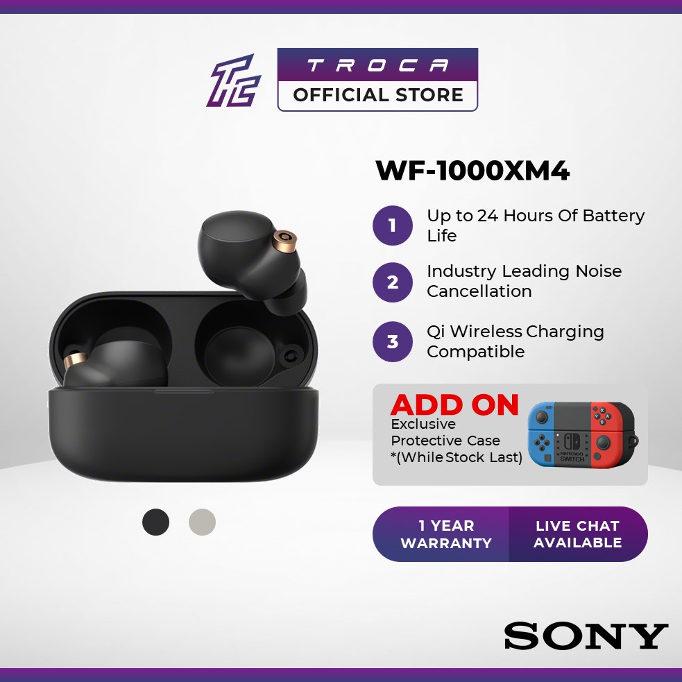 SONY WF-1000XM4 XM4 Truly Wireless Noise Cancelling Earbuds Compatible ...