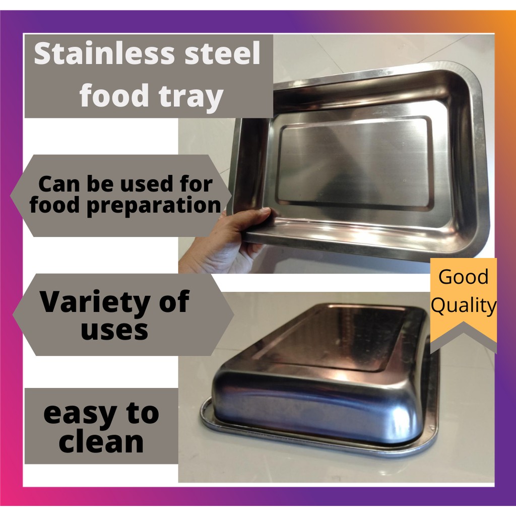 Stainless Steel Food Tray / Bekas Makanan / Multipurpose Tray /Buffet ...