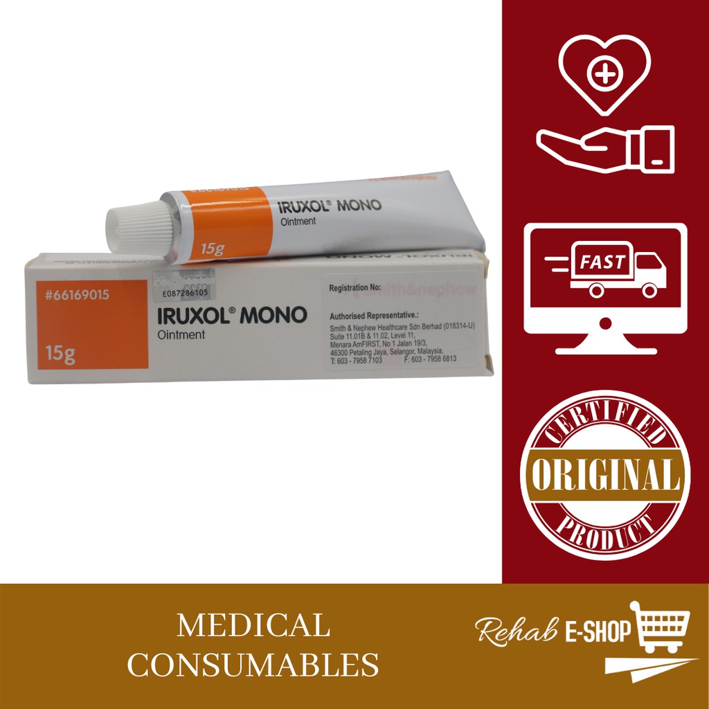 OINTMENT FOR ULCER - SMITH & NEPHEW IRUXOL MONO OINTMENT 15G | Shopee ...