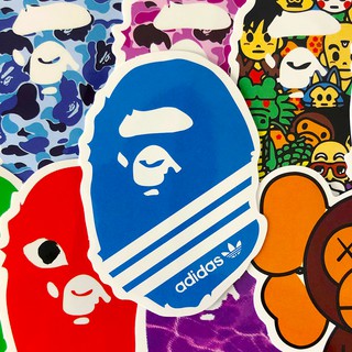Y&P| 50pcs Bape Graffiti Waterproof Stickers Set | Shopee Malaysia