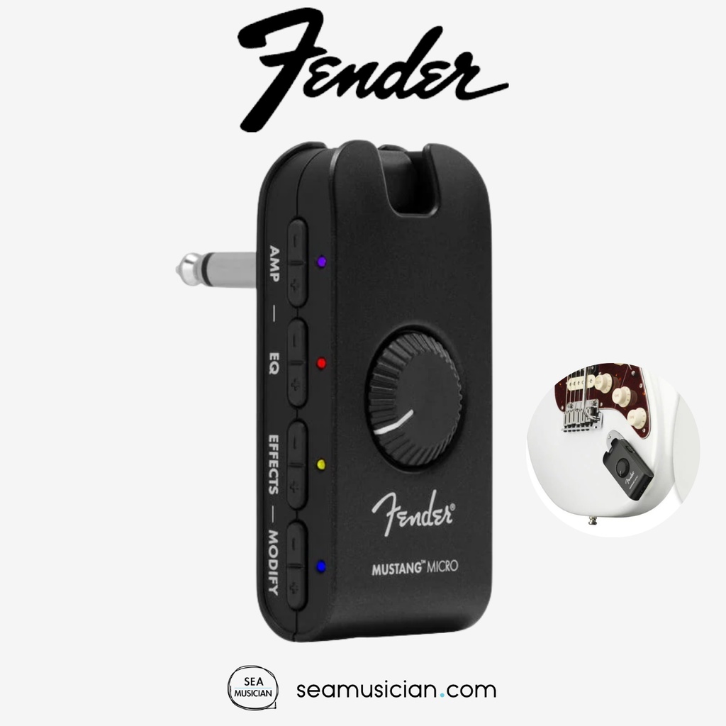 FENDER MUSTANG MICRO GUITAR AMPLIFIER BLACK (HEADPHONE AMP/ USB ...