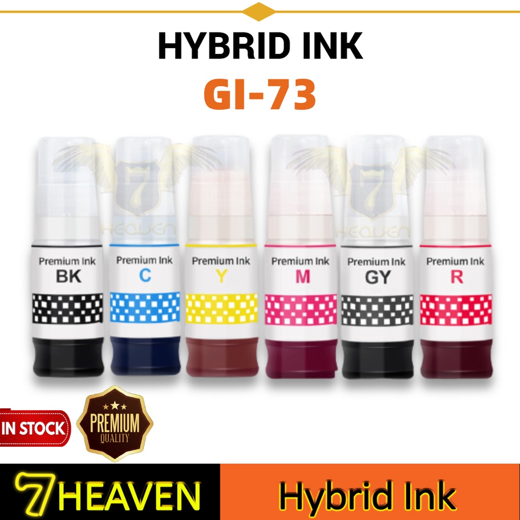 Premium Compatible Refill Ink GI-73 Gi73 Gi 73 6 Colors For Canon PIXMA G570 G670 (70ml each ...